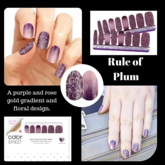 Color Street | Makeup | Color Street Rule Of Plum Nail Polish Strips ...